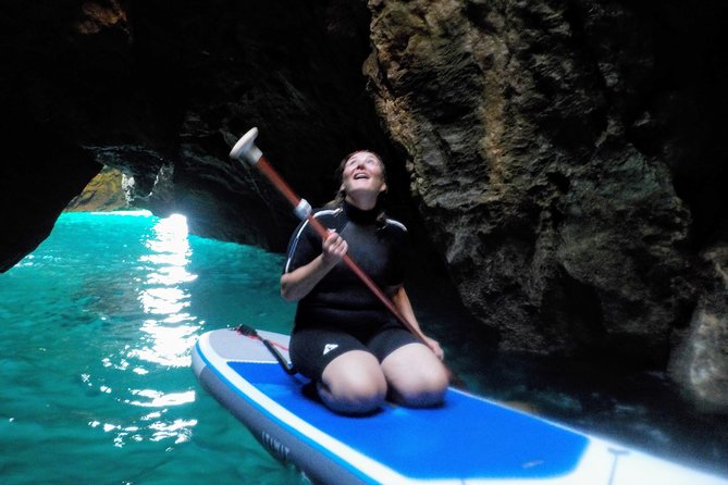 SUP Adventure in Algarves Secret Ingrina Caves With Photos Included - Cliff Jumping and Swimming Opportunities