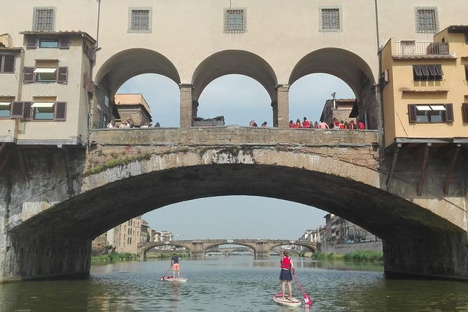 SUP at Ponte Vecchio with a Floating Drink - Florence Paddleboarding - The Value of the Tour
