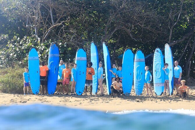 Surfing lesson at beautiful beach Playa Encuentro - Why You’ll Love This Surfing Experience