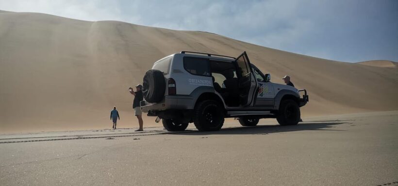 swakopmund city tour dune 7 pink lake pink flamingos - Key Points