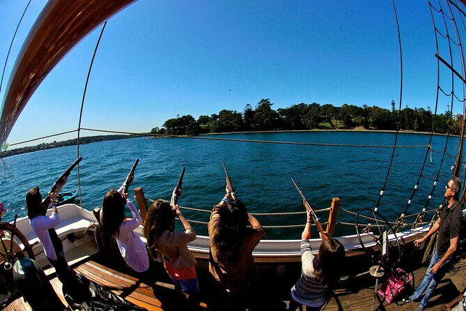 Sydney Harbour Tall Ship Laser Clay Shooting with Mast Climb - Lunch and Practicalities
