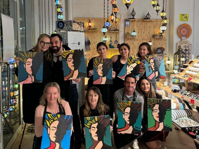 Sydney: Paint and Sip Classes - Acrylic, Canvas & Wine - Key Points