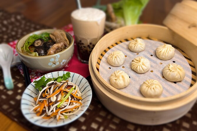 Taiwan Traditional Delicacies Experience, Xiao Long Bao, Chicken vermicelli with mushroom and sesame oil, Tofu strips salad, Bubble milk tea. - Who This Tour Is Best For