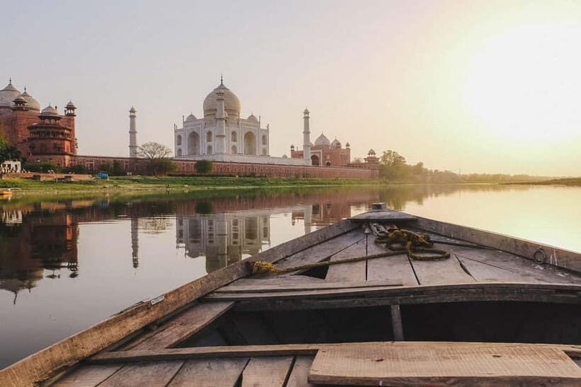 Taj Mahal Back View Yamuna Boat Ride Tour - Key Points