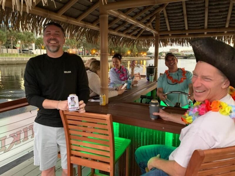 Tampa: Hillsborough River Tiki Bar Boat Up to 13 people - Frequently Asked Questions