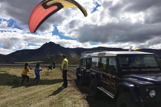 Tandem Paragliding Over the Rugged Lava Fields at Blue Mountains - Breathtaking Aerial Views