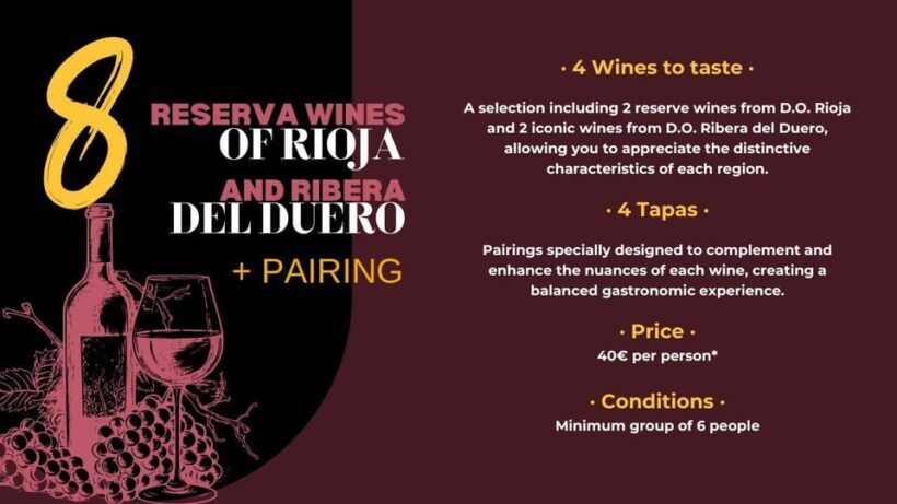 Tasting: Reserve Wines (Rioja and Ribera del Duero) +Pairing - The Wines: What Youll Taste and Why