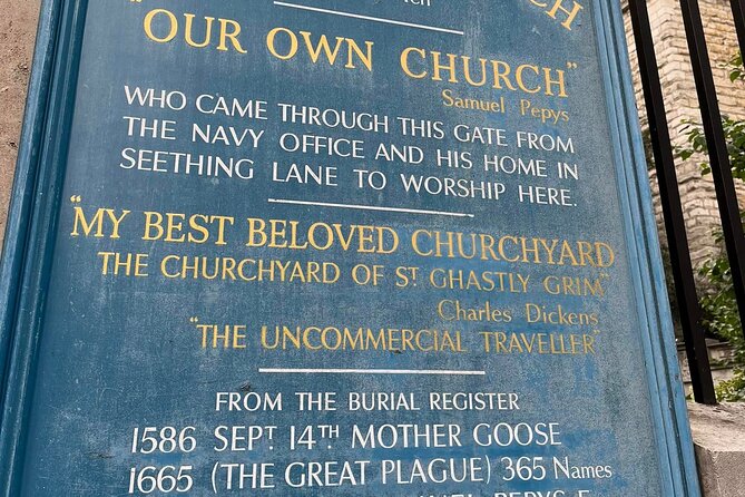 The Great Plague & Black Death Tour of London - The Sum Up