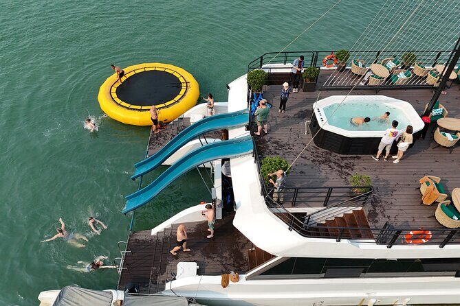 The Halong Catamaran Cruise Luxury Day Tour with Water Slide - Key Points