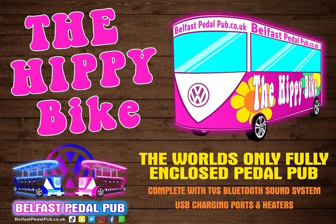 The Hippy Bike Fully Enclosed Party Bike Tour (Individual Seats) - Introducing the Hippy Bike Fully Enclosed Party Bike Tour in Belfast