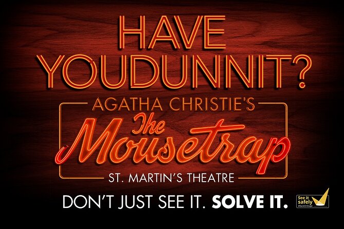 The Mousetrap Theater Show Tickets in London - Accessibility and Additional Information