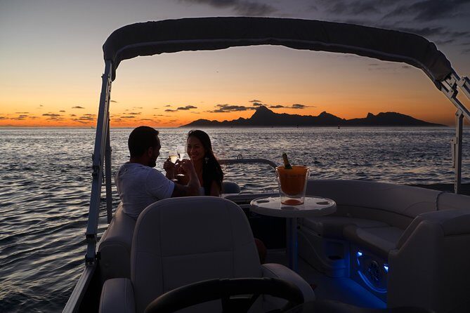 Toa Boat Bora Bora Private Sunset On Majestic Pontoon Boat - Setting the Scene: A Luxurious Floating Lounge
