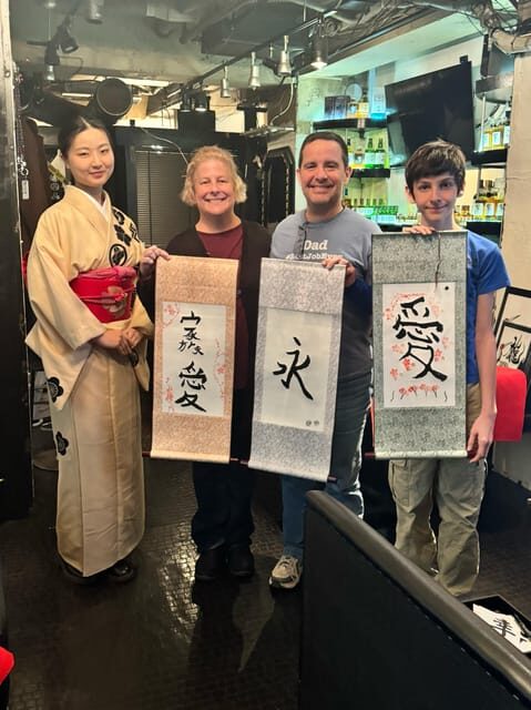 Tokyo: Calligraphy on Kanji Fan & Scroll with Drink - Value for Money