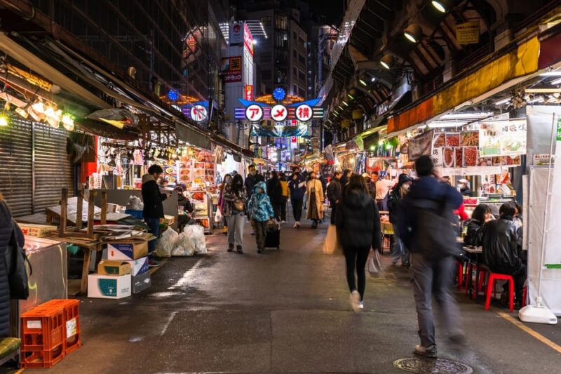 Tokyo: Night Tour! Lets Eat up in Uenos Ameyoko Market - Embracing the Nighttime Atmosphere