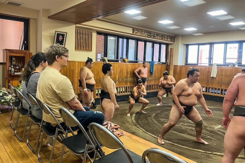 Tokyo: Sumo Practice Tour With Ring-Side Seat and Photoshoot - Sumo Stable Experience