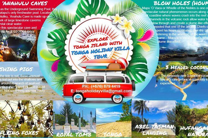 Tonga Holiday V Island Tours - Fixed Prices BEST VALUE - Key Points