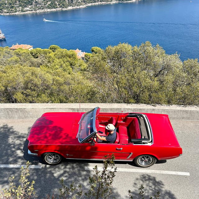 Tourist tour on French Riviera in a Ford Mustang convertible - Key Points