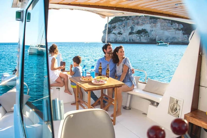 Traditional boat 10 beaches in the south of Menorca. Snorkeling, SUP and drinks - What the itinerary covers