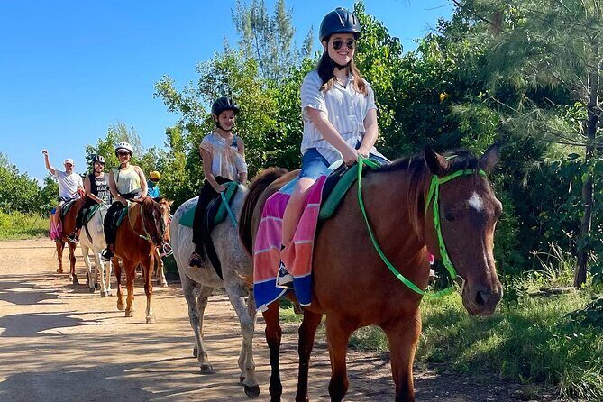 Tripple Play: Green Grotto Cave Horseback Riding and River Tubing - Key Points