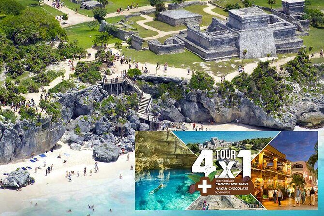Tulum and Coba 4x1 with Cenote, Playa del Carmen, Mayan Village All Inclusive Tour - The Experience at Each Site