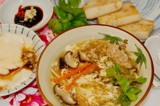 Turnip cake, Pork thick soup, Tofu pudding. Taiwan Traditional Light Meals Experience-C (Taipei Cooking Class) - Key Points