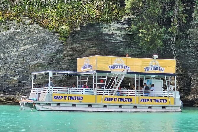 Twisted Tea Pontoon Party Boat in beautiful Bermuda - Key Points