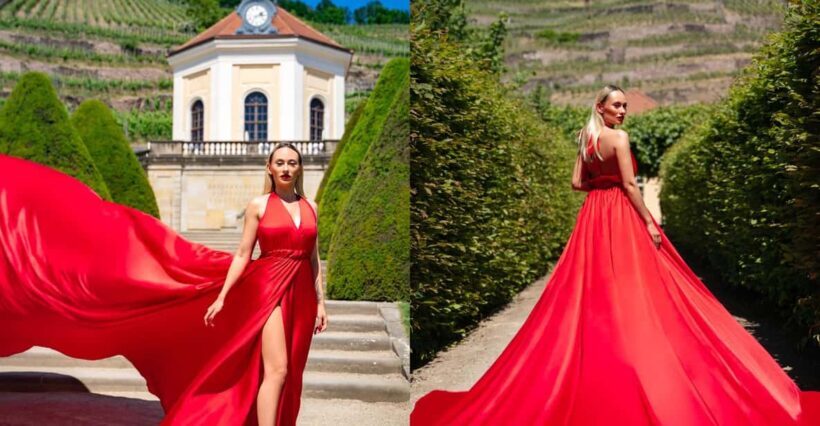 Unique flying dress photo shooting in Berlin - The Sum Up