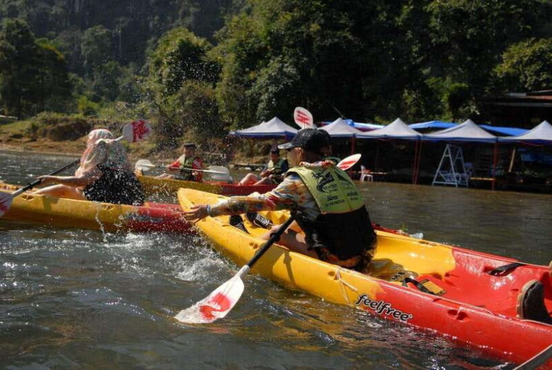 Vang Vieng: Kayaking&Cave Tubing&Trekking&Blue Lagoon - How the Experience Flows