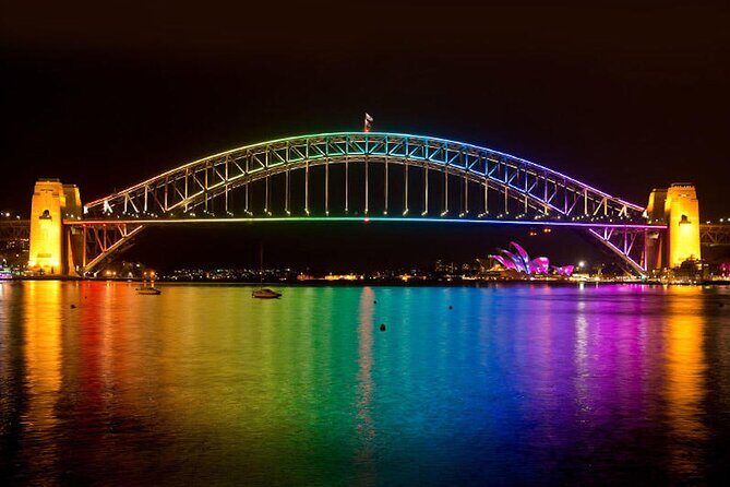 Vivid 90-Minute Sydney Harbour Intimate Catamaran Cruise with Canapes - An Authentic Look at the Vivid Sydney Harbour Catamaran Cruise