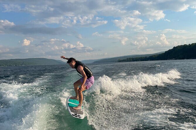 Wake Surfing on a Luxury Captained Cruise in Canandaigua - Authentic Benefits and Limitations