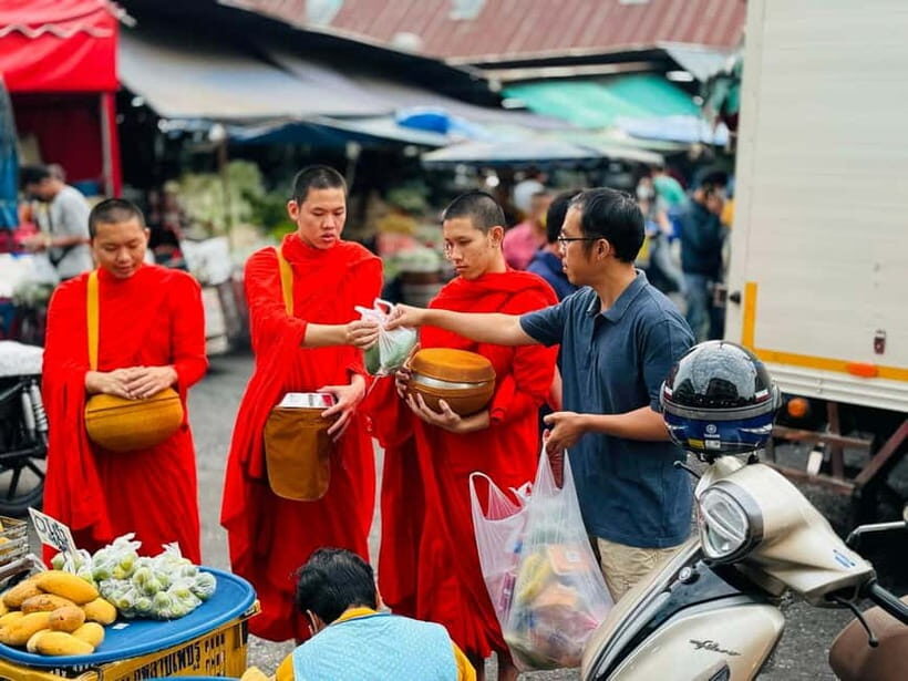 Walk With Monks Collecting Alms - Key Points
