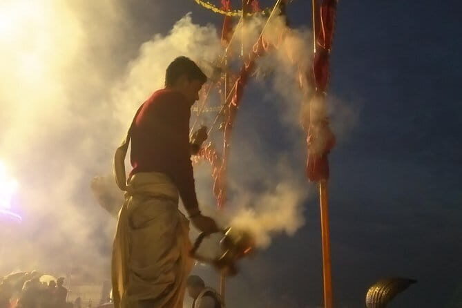 Walking tour in Varanasi along the ghats (riverbank) in Morning - Key Points