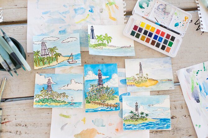 Watercolor Postcard Painting with a Local Artist - A Creative Spin on Pompano Beach: Watercolor Postcard Painting with a Local Artist