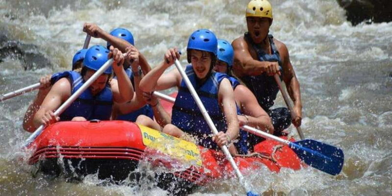 White water rafting ayung and waterfall - Key Points