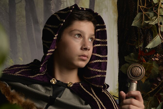 Witch Costume Photo Shoot - Olde Salem Village Theatrical Set - Theatrical Backdrop