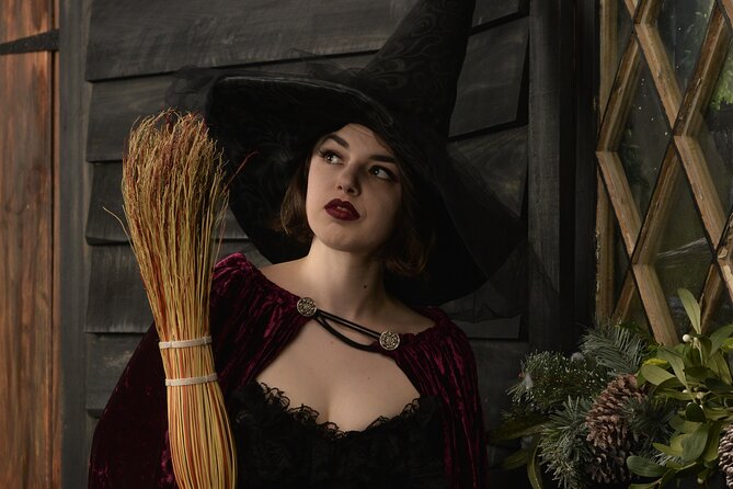 Witch Costume Photo Shoot - Olde Salem Village Theatrical Set - Pricing and Booking