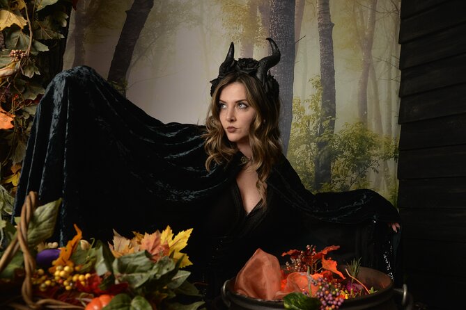 Witch Costume Photo Shoot - Olde Salem Village Theatrical Set - Memorable Moments