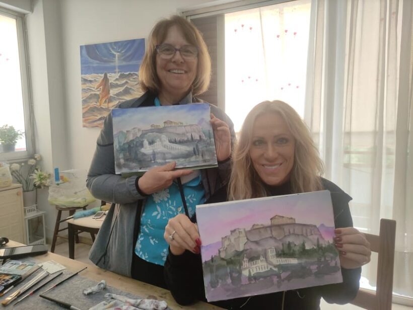 workshop for painting acropolis/landscape with local artist - What the Workshop Entails