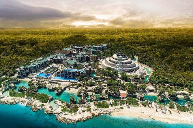 Xcaret Aquatic Theme Park Private 12 hrs Trip from Cancun by van - Key Points