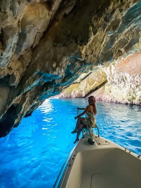 Zakinthos: Shipwreck Beach and Blue Caves Land and Sea Tour - White Beach and Additional Caves