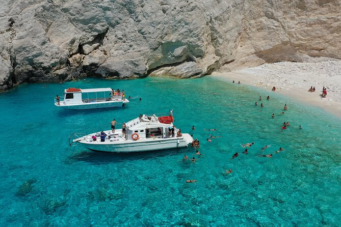 Zakynthos boat tour:Shipwreck& Local blue caves with 3 Swim Stops - Practical Details