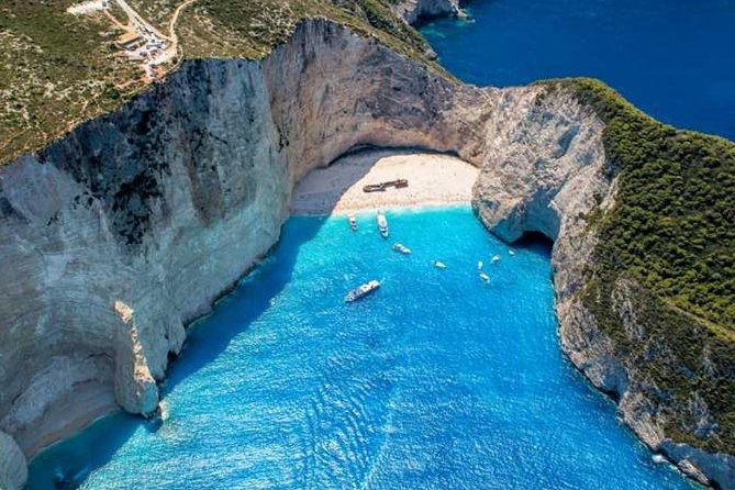 Zante Cruise to Blue Caves & Shipwreck Beach Photo Stop - Exploring the Blue Caves