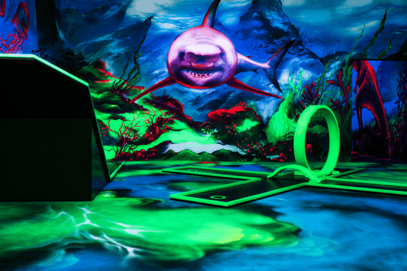 Zurich: Black Light Galaxy Minigolf - Group Golfing in the Galaxy